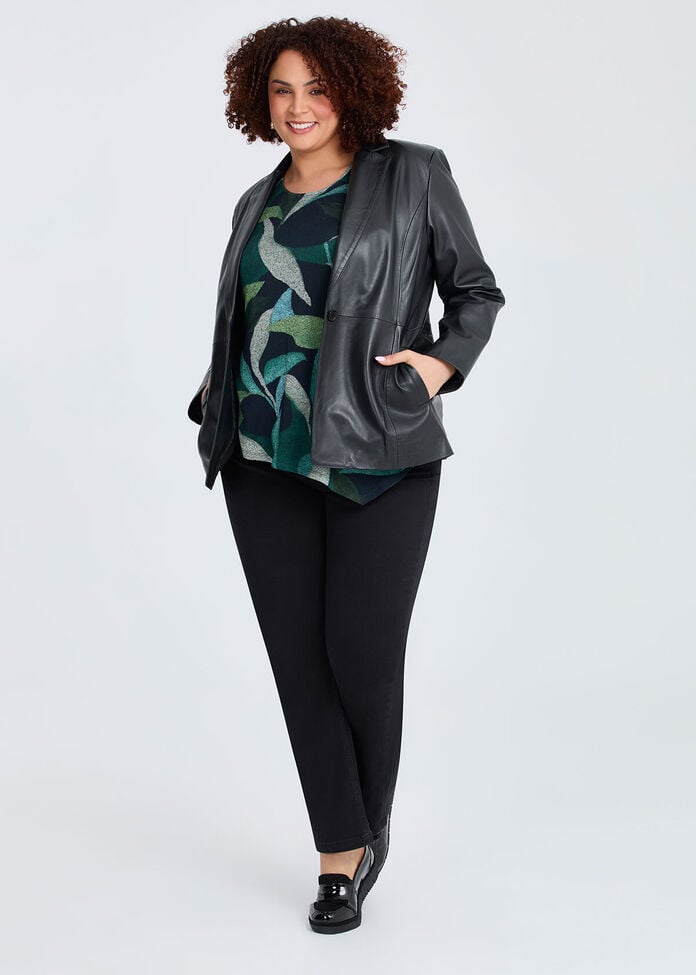Shop Plus Size Bamboo Spring Leaf Cosy Top, Multi | Taking Shape NZ