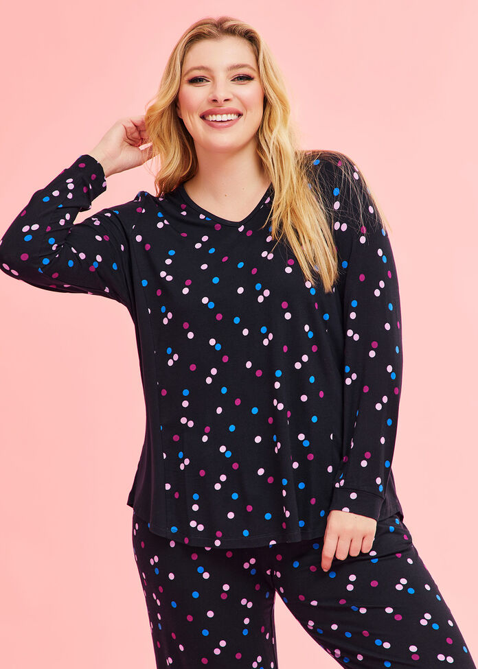 Shop Plus Size Bamboo Confetti Pyjama Top, Multi | Taking Shape AU