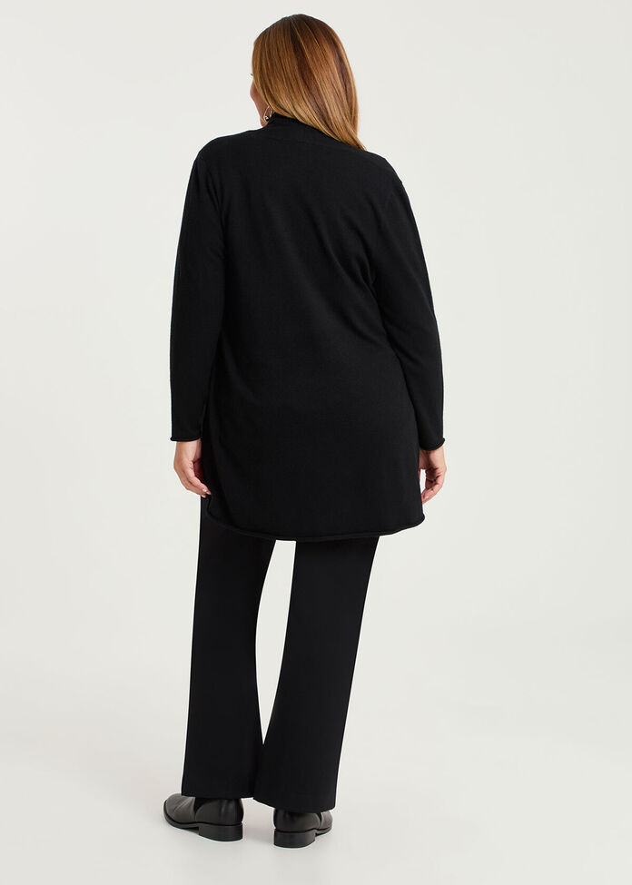 Shop Plus Size Drape Collar Cozy Cardigan, Black | Taking Shape NZ