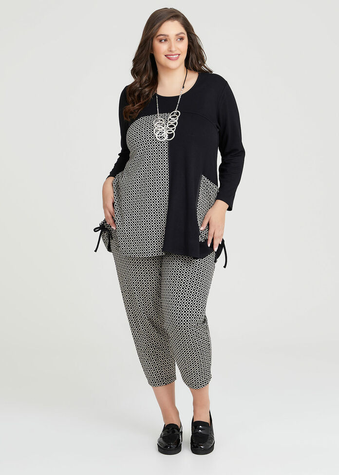 Shop Plus Size Mischa Natural Ponte Tunic, Black | Taking Shape AU