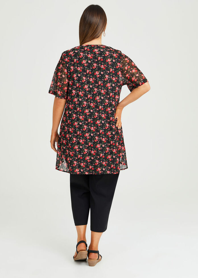Shop Plus Size Olivia Overlay Mesh Tunic, Red | Taking Shape AU