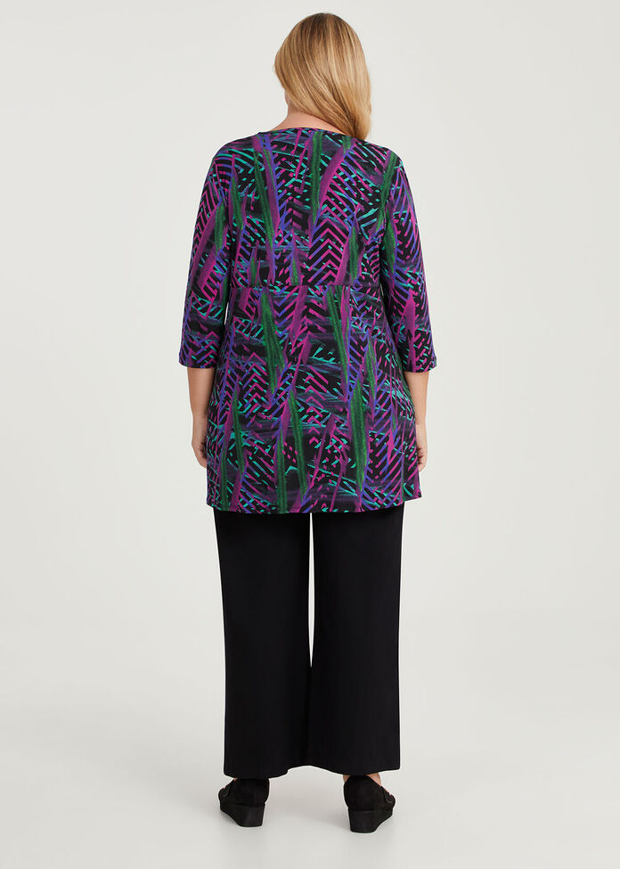 Plus Size Spectrum Bardot Luna Tunic Green & Purple | Taking Shape AU