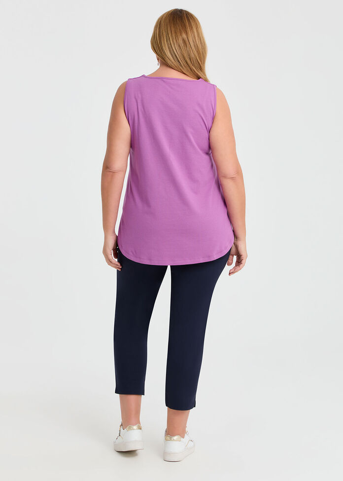 Shop Plus Size Good Earth Australian Cotton Element Tank, Purple ...