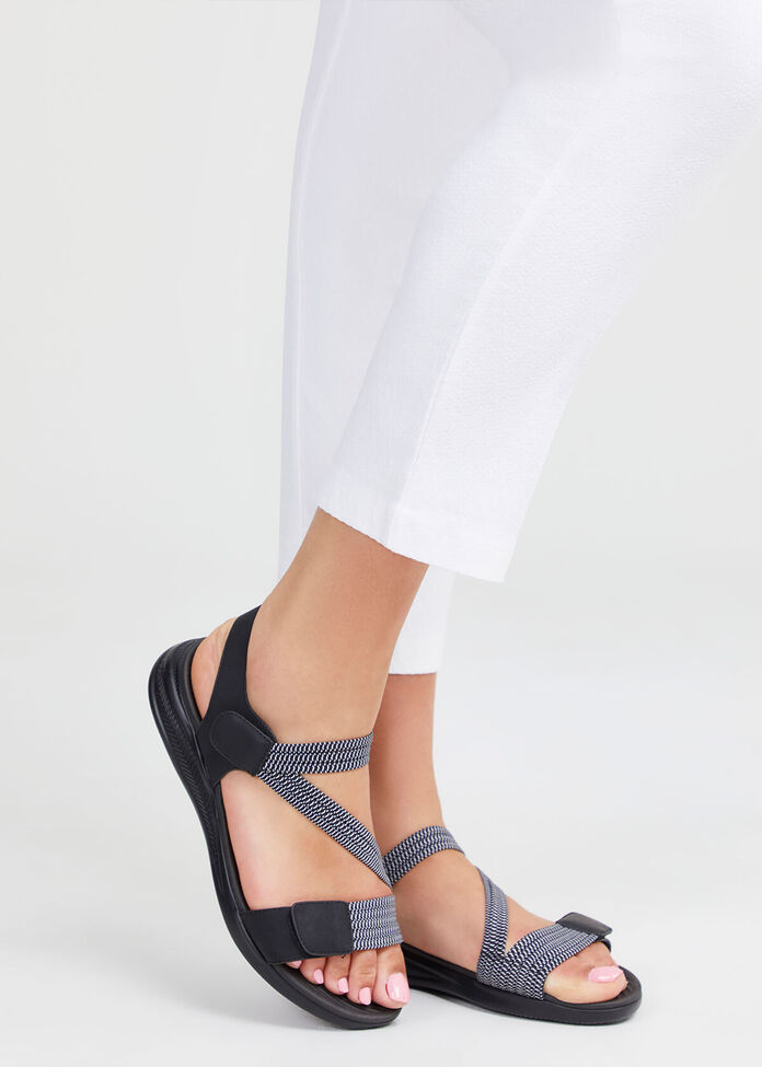 Black & White Flex Comfort Sandals for Women | Taking Shape NZ