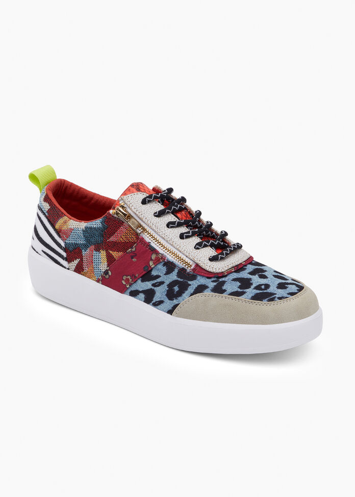 Shop Multi Patchwork Side Zip Sneaker | Comfortable Shoes | Taking Shape AU