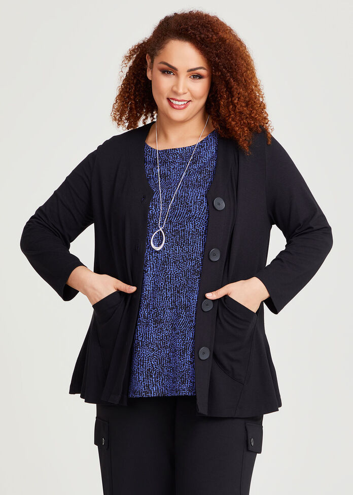 Shop Plus Size Natural Expression Cardigan, Black | Taking Shape AU