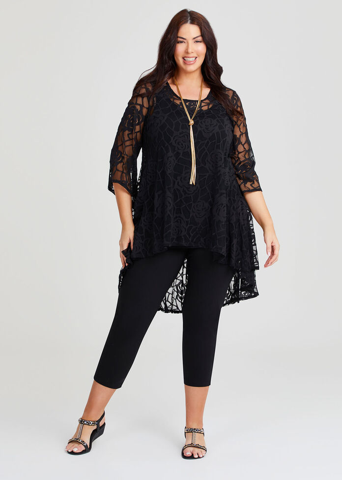 Shop Plus Size Lace Swing Tunic, Black | Taking Shape AU