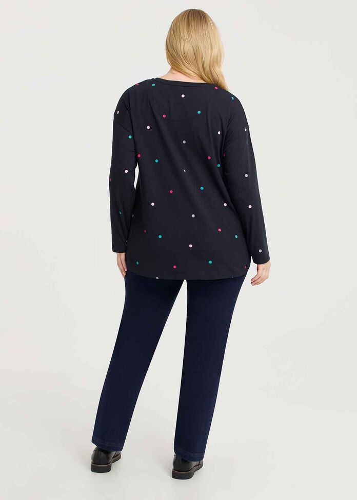 Shop Plus Size Cotton Multi Colour Spot Top, Spots | Taking Shape NZ