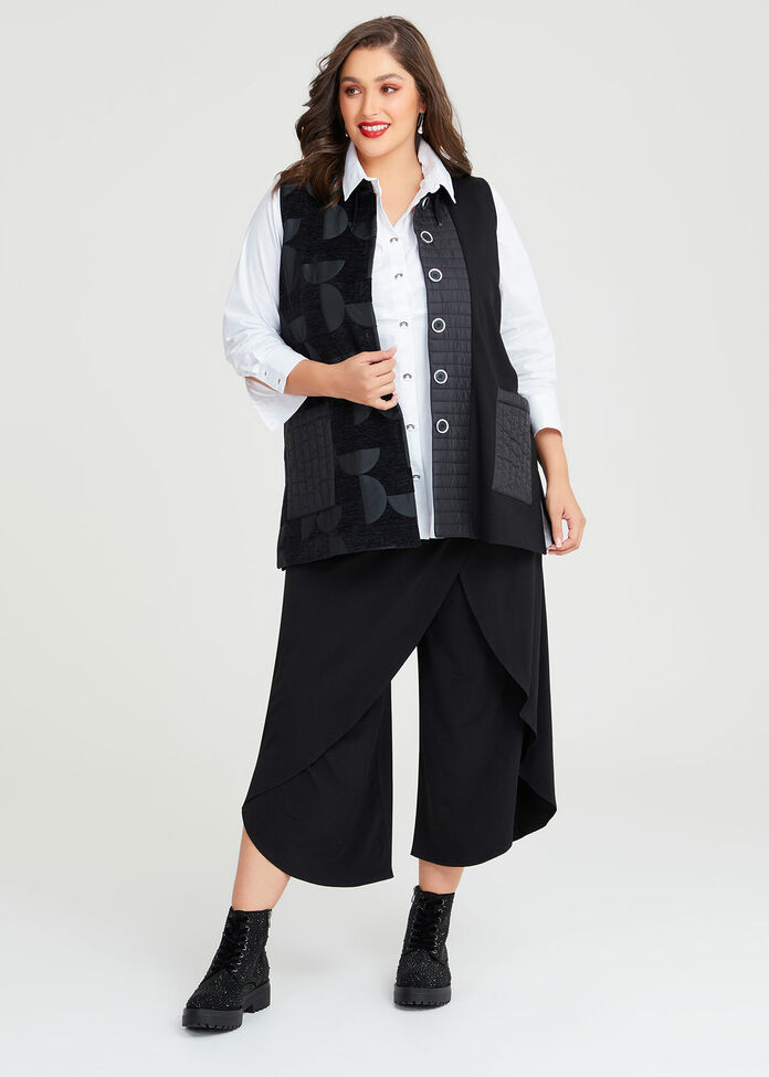 Shop Plus Size Bamboo Ponte And Spot Vest Black Taking Shape Au