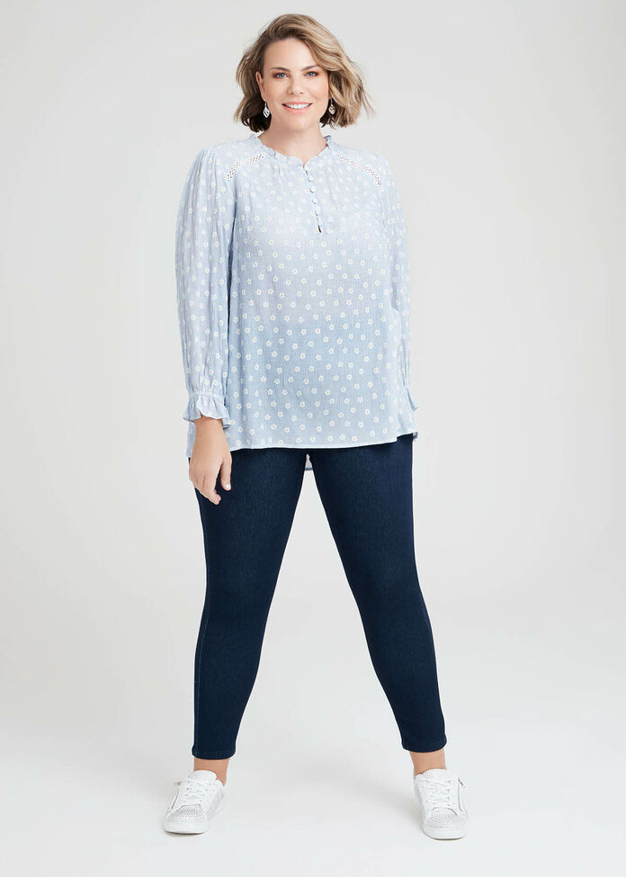 Shop Plus Size Natural Daisy Print Top in Print | Taking Shape AU