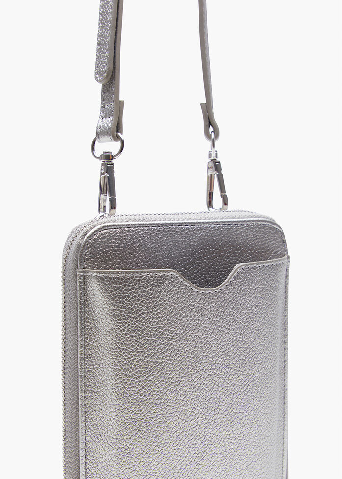 Shop Small Phone Crossbody Bag in Silver | Accessories | Taking Shape NZ