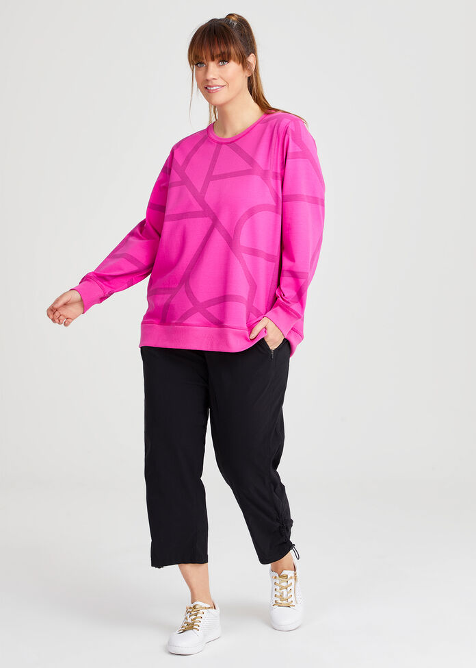 Shop Plus Size Cotton Active Graphic Sweatshirt, Red | Taking Shape AU