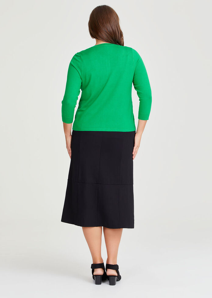 Shop Plus Size Colour Natural Short Cardigan, Green | Taking Shape AU