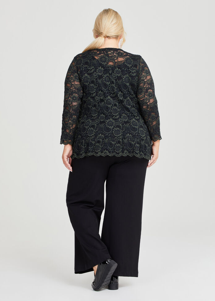 Shop Plus Size Lace Lauren Top, Black | Taking Shape NZ