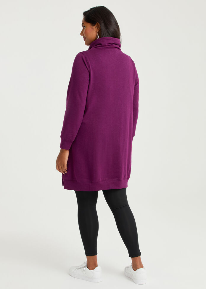 Shop Plus Size Cowl Pocket Sweat Dress, Red | Taking Shape NZ