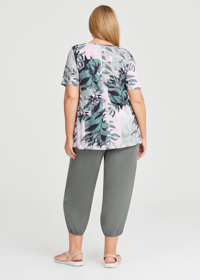 Shop Plus Size Rose Cotton Modal Slub Top, Multi | Taking Shape AU
