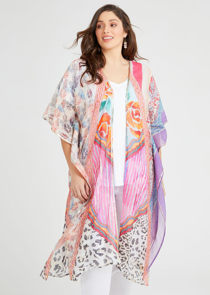 Shop Long Floral Patchwork Cape in Print | Accessories | Taking Shape AU