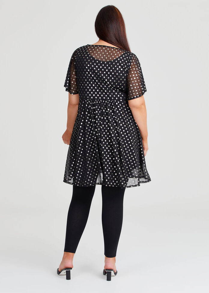 Shop Plus Size Spot Mesh Evening Tunic, Black | Taking Shape AU