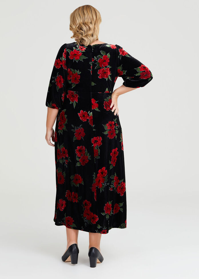 Shop Plus Size Poppy Devore Velvet Dress, Red | Taking Shape AU