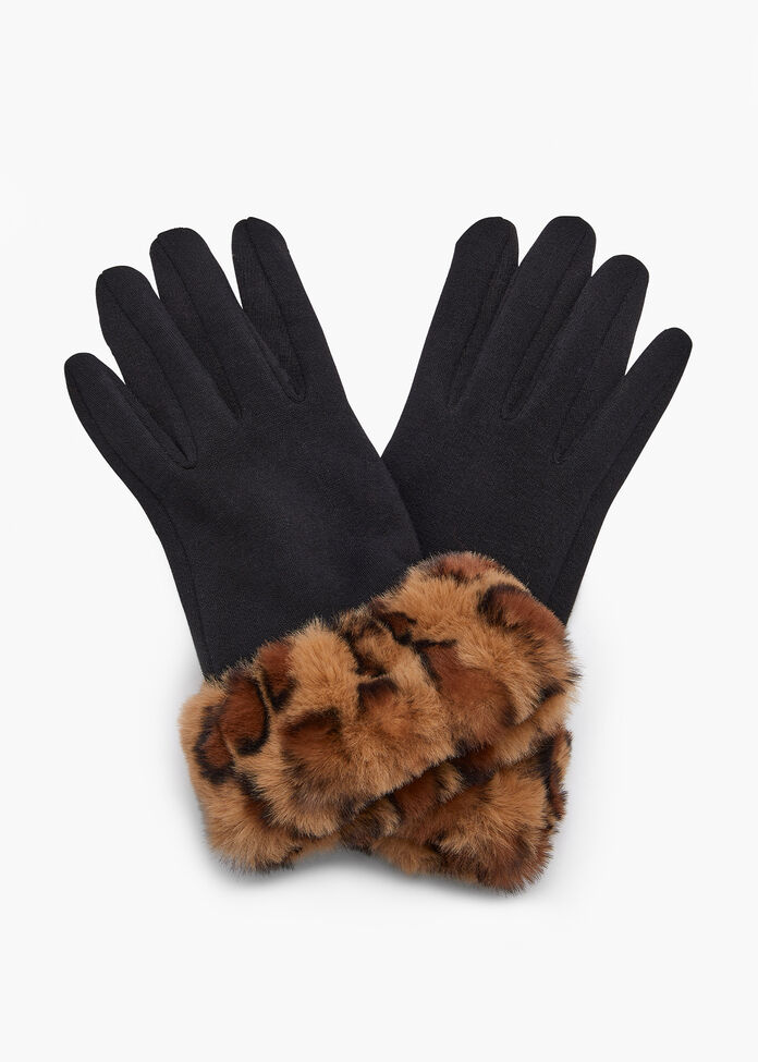 Shop Animal Fur Gloves in Black | Accessories | Taking Shape AU