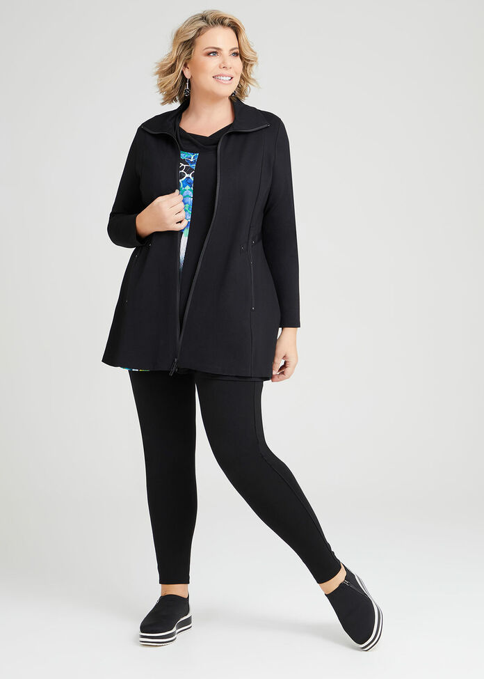 Shop Plus Size Kyla Bamboo Ponte Jacket, Black | Taking Shape AU