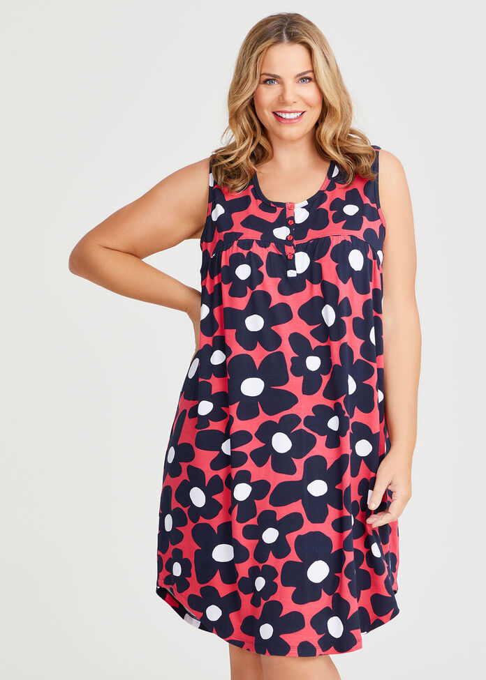 Shop Plus Size Bamboo Star Jasmine Nightie, Multi | Taking Shape NZ