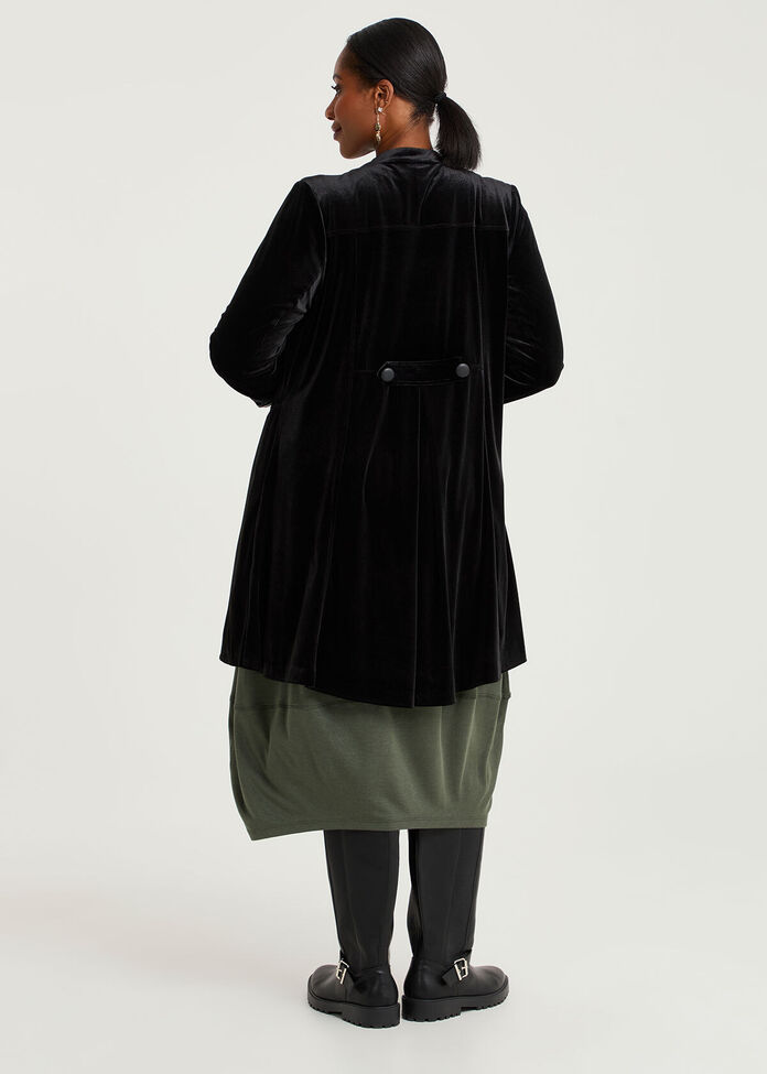 Shop Plus Size Velour Military Jacket, Black | Taking Shape AU
