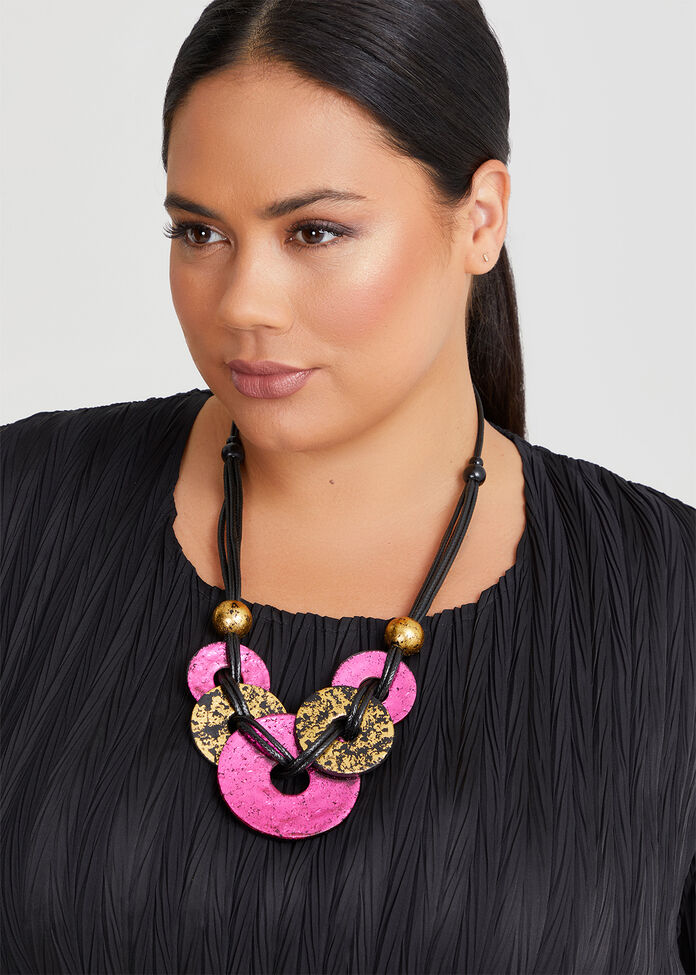 Shop Short Circle Necklace in Black | Accessories | Taking Shape NZ