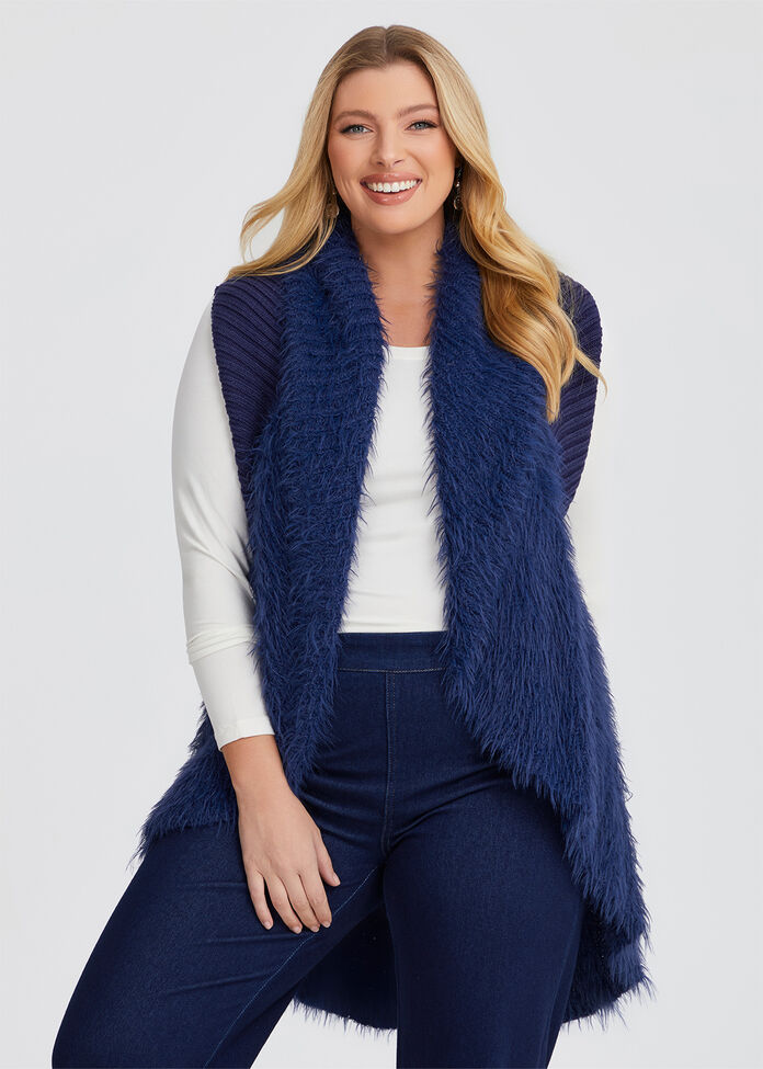 Shop Fuzzy Vest in Navy | Accessories | Taking Shape NZ