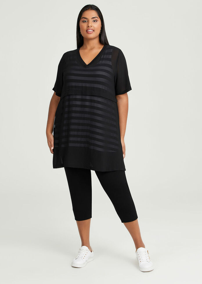 Shop Plus Size Chiffon Tasha Tunic, Black | Taking Shape AU