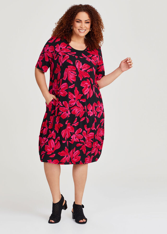 Shop Plus Size Printed Tulip Dress, Green | Taking Shape AU