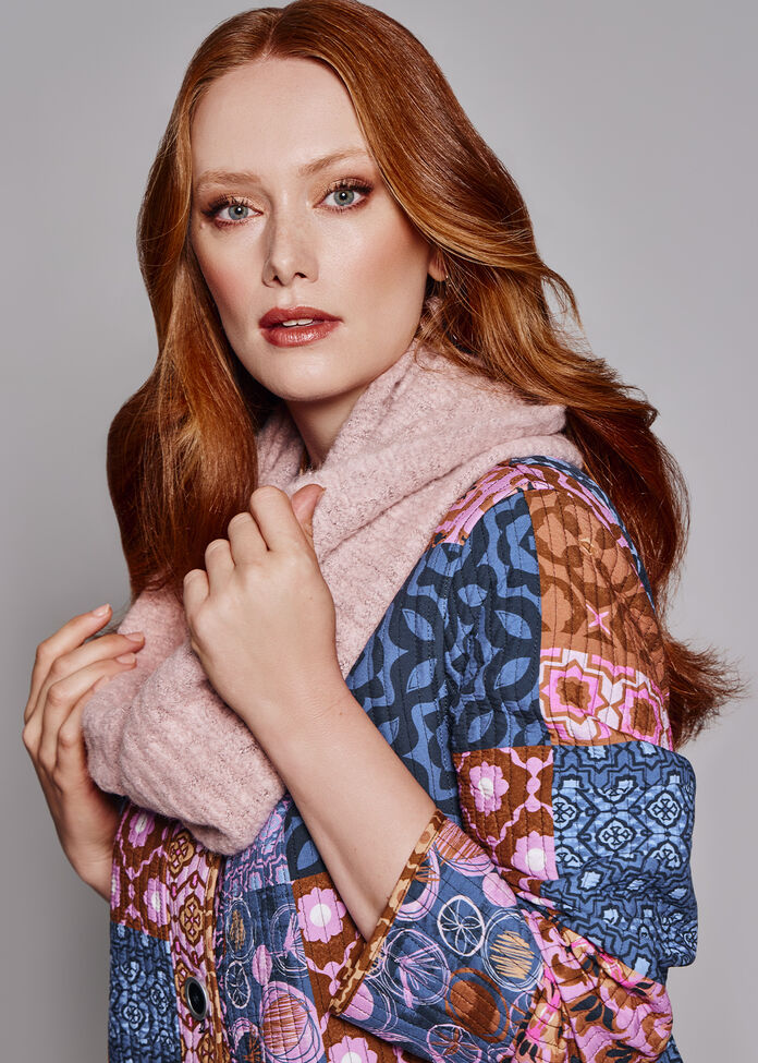 Shop Rib Knit Snood in Pink | Accessories | Taking Shape AU