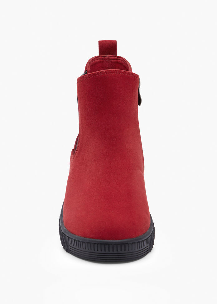 Shop Red Plaid Flexible Zip Boot | Comfortable Shoes | Taking Shape AU