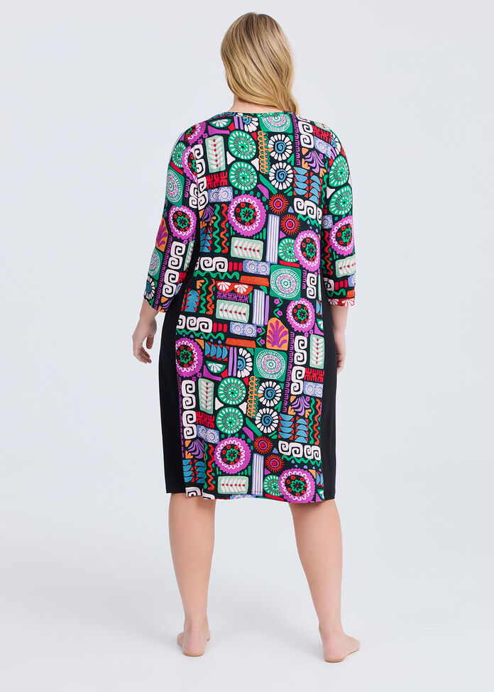 Shop Plus Size Bamboo Fun Print Placket Nightie, Multi | Taking Shape NZ