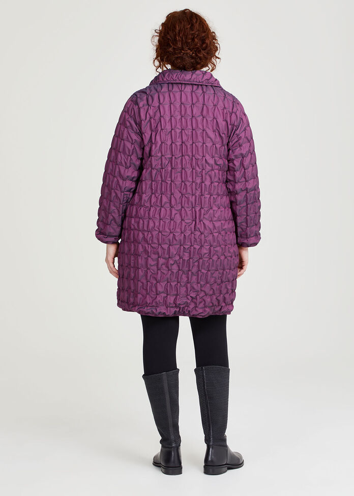 Shop Plus Size Wave Taffeta Reversible Coat, Purple | Taking Shape AU