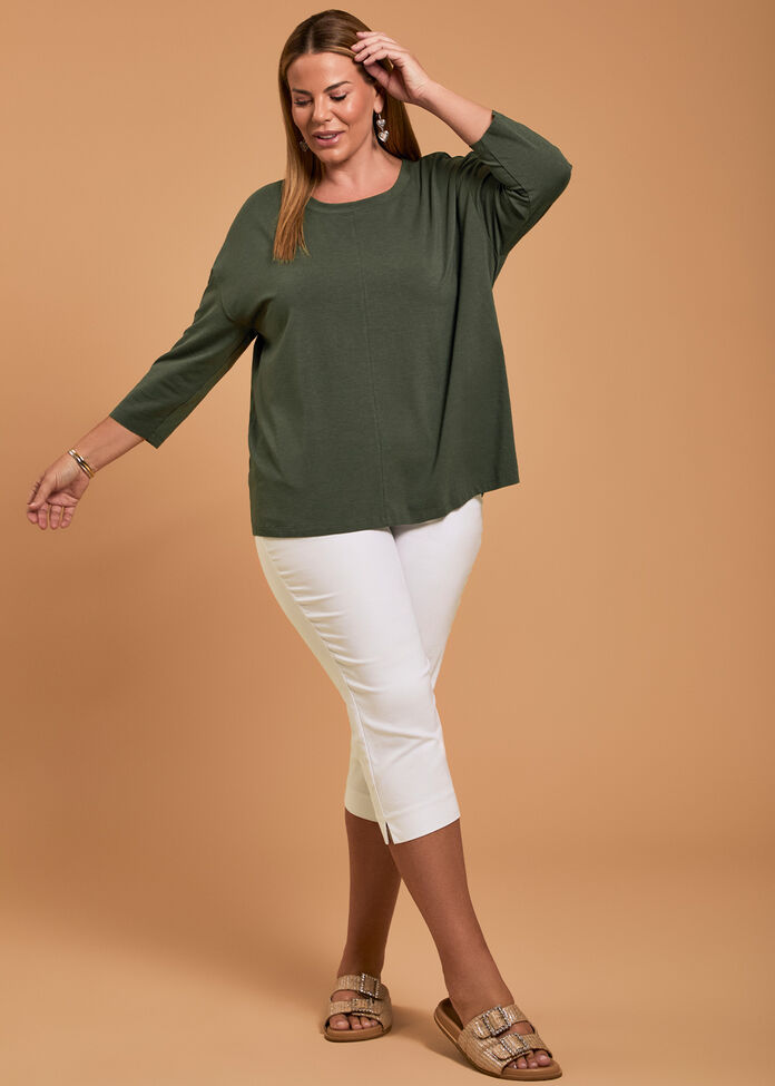 Shop Plus Size Pima Cotton Icon Top, Green | Taking Shape NZ