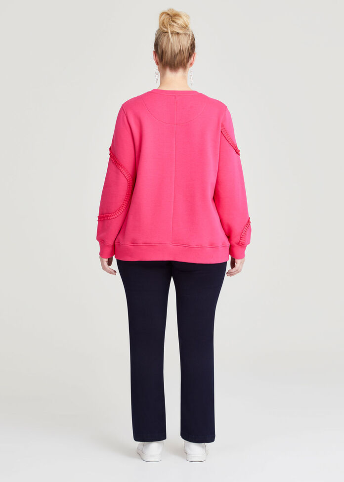 Shop Plus Size Cotton Ribbon Swirl Sweatshirt, Red | Taking Shape AU