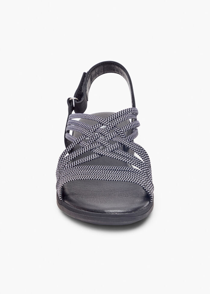 Women's Elastic Flex Comfort Sandals Black & White | Taking Shape NZ