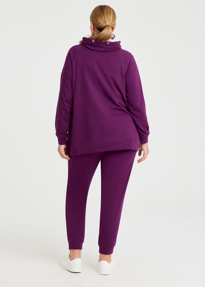 Shop Plus Size Drawstring Collar Sweat, Purple | Taking Shape AU
