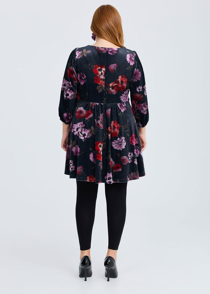 Shop Plus Size Floral Velvet Cocktail Tunic, Multi | Taking Shape AU