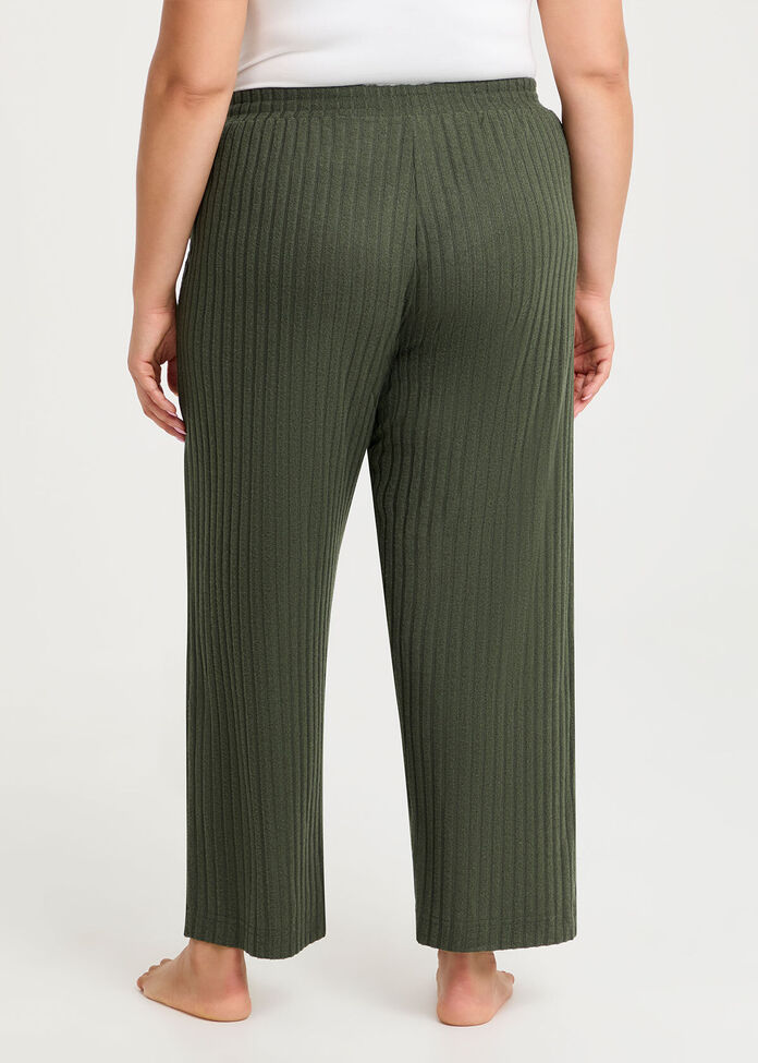Shop Plus Size Cosy Rib Marle Lounge Pant, Green | Taking Shape NZ
