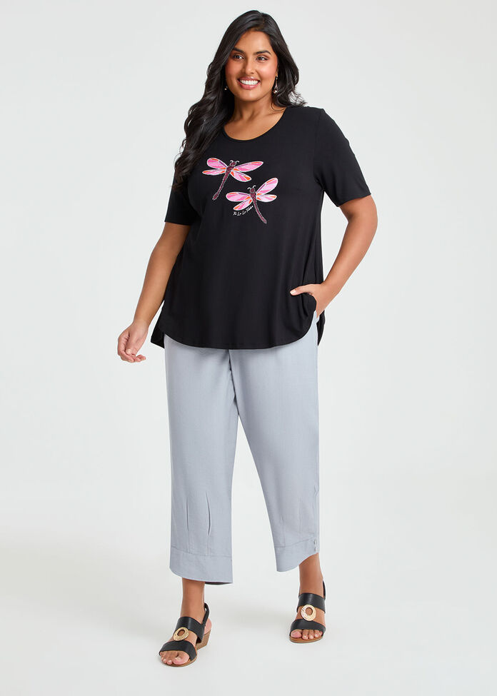 Shop Plus Size Soft Drape Taper Leg Pant, Black | Taking Shape NZ