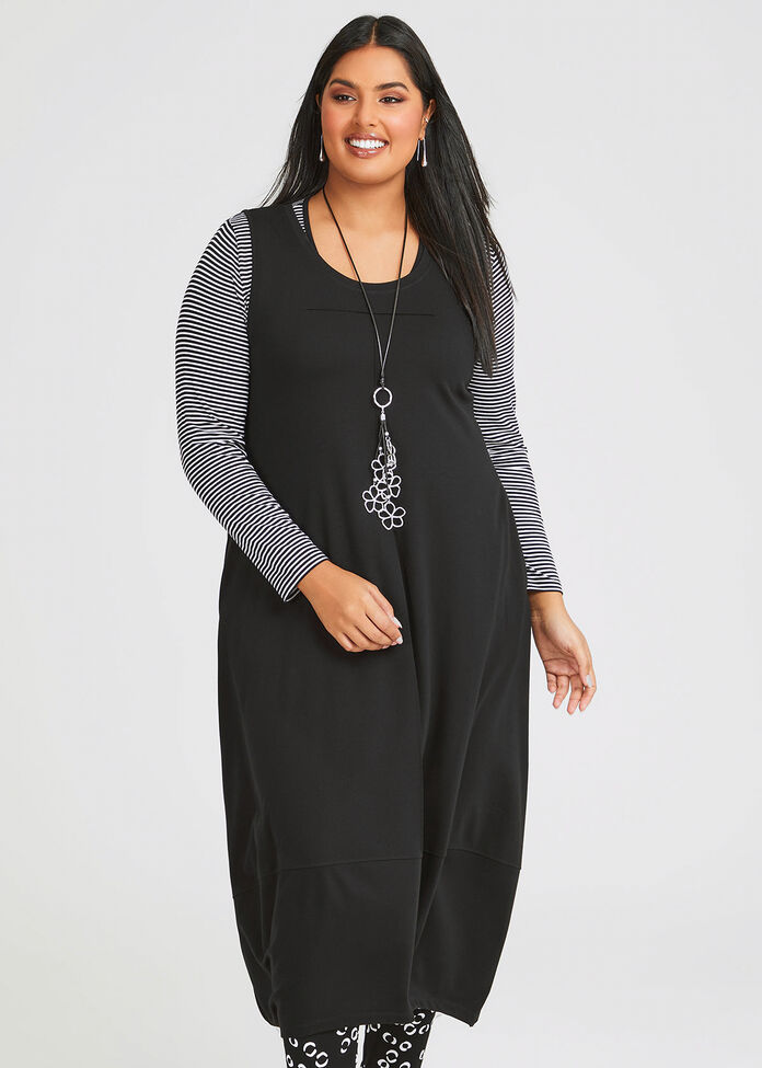 Shop Plus Size Bamboo Ponte Noir Dress Black Taking Shape Au