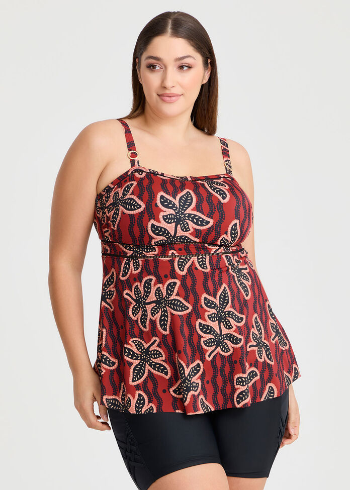 Shop Plus Size Serengeti Trim Detail Tankini, Multi | Taking Shape CA