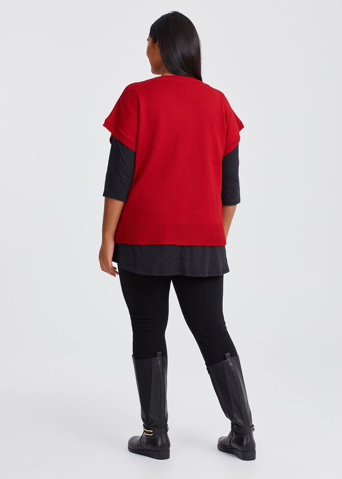 Shop Plus Size Soft Touch Casual Vest, Red | Taking Shape NZ