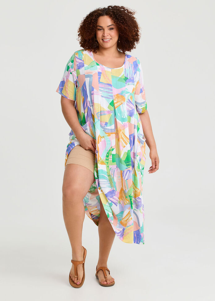 Shop Plus Size Summer Swing Natural Dress, Multi | Taking Shape AU