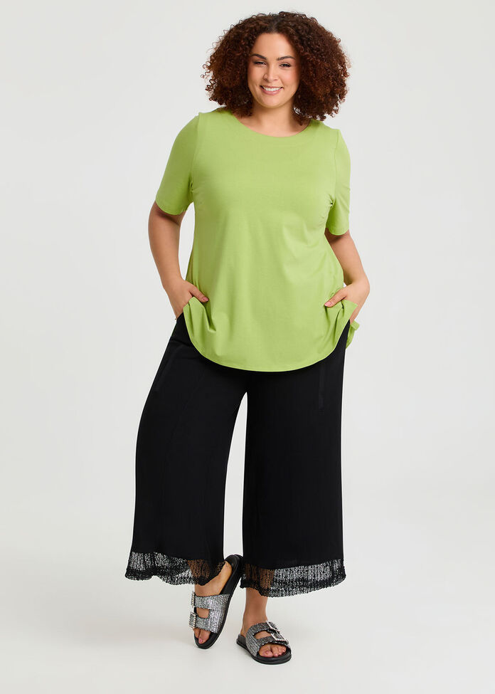Shop Plus Size Pima Cotton Essential Top, Green | Taking Shape AU