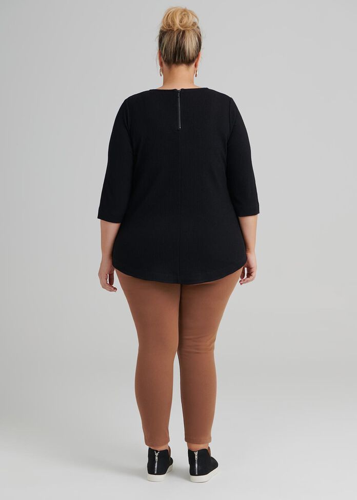 Shop Plus Size Staple Curved Hem Top, Black | Taking Shape AU