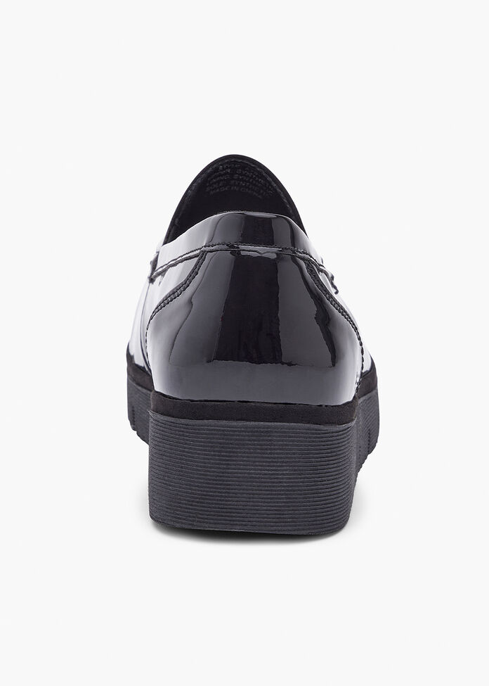 Shop Black Wedge Patent Loafer | Comfortable Shoes | Taking Shape AU