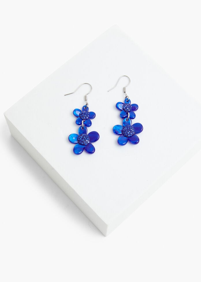 Shop Pretty Multi Flower Earring in Blue | Accessories | Taking Shape NZ